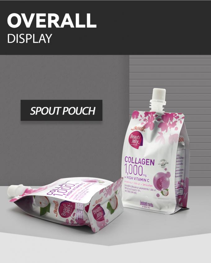 LDPE Beverage Jolly Sachet Packaging 1000mg Liquid With Central Spout