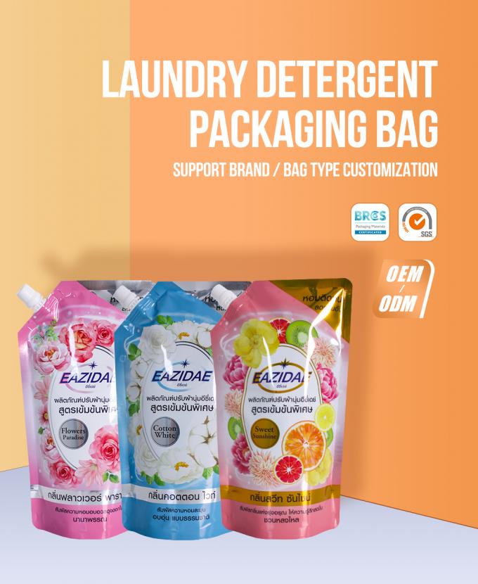 Portable Stand Up Detergent Packaging Pouch