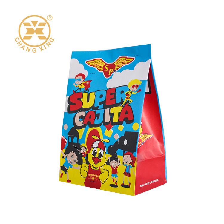 Custom Printing Logo Takeaway Paper Bag Fast Food Packaging For French