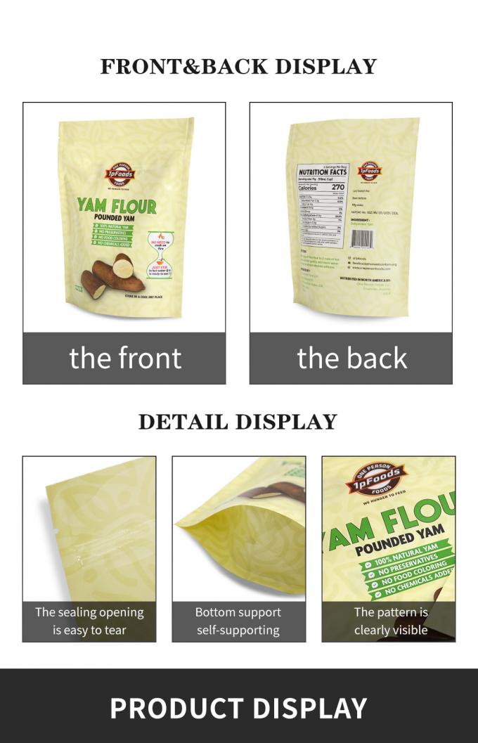 Yam Flour Powder Stand Up Pouch Bag Cassava Maizena Flour Pouches ...