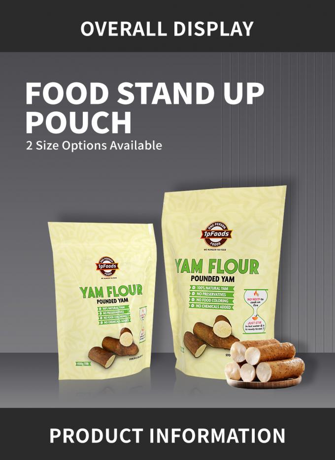 Yam Flour Powder Stand Up Pouch Bag Cassava Maizena Flour Pouches ...